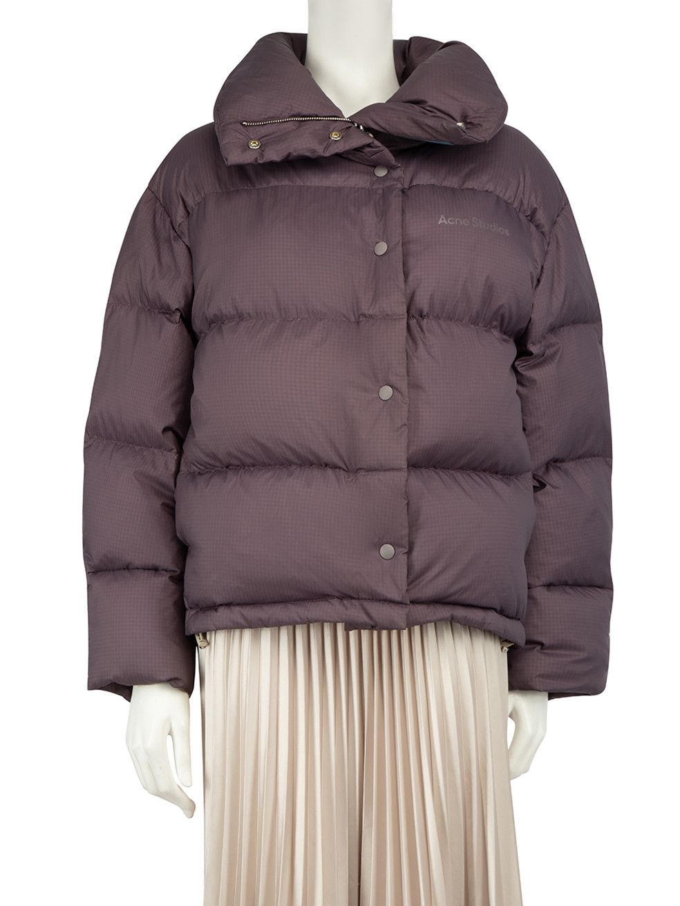 Acne Studios Purple Funnel Neck Puffer Jacket | Grailed