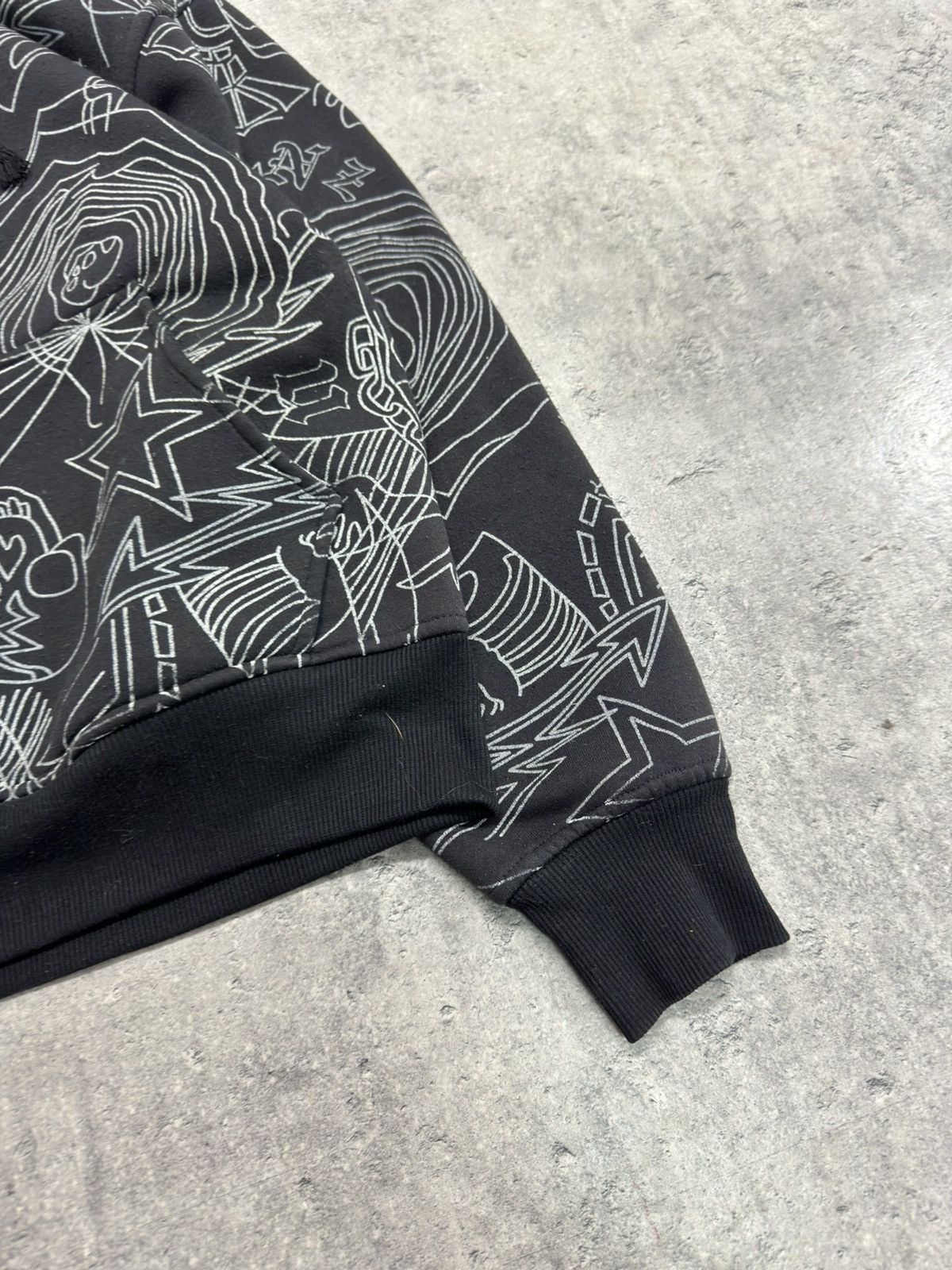 Affliction × Jnco × Vintage Y2K Zip Fullprint Hoodie Vintage Drip Opium ...