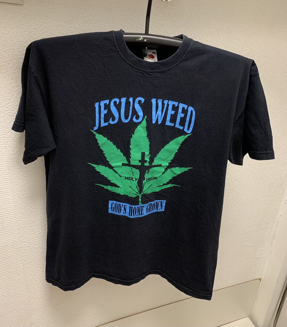 Band Tees × Hype × Vintage Jesus Weed Holy High marijuana godshomegrown ...