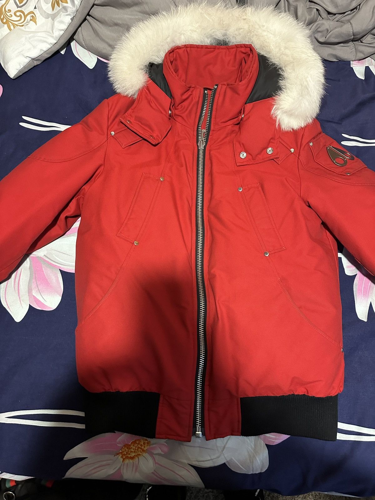 Moose Knuckles Moose Knuckles Red Bomber Jacket | Grailed
