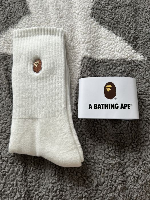 Bape Bape socks- White | Grailed