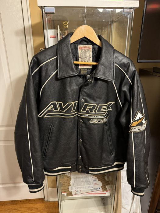 Palace Palace x Avirex No Snakes Leather Jacket | Grailed