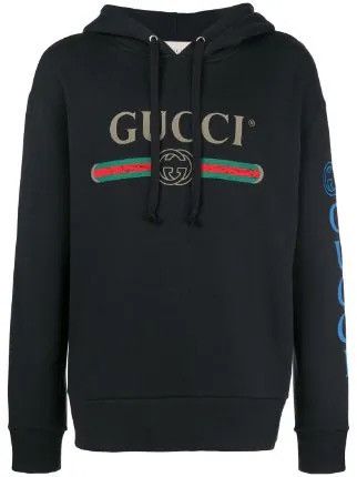 Gucci Gucci Dragon Embroidered Logo Hoodie Ssense Exclusive Medium ...