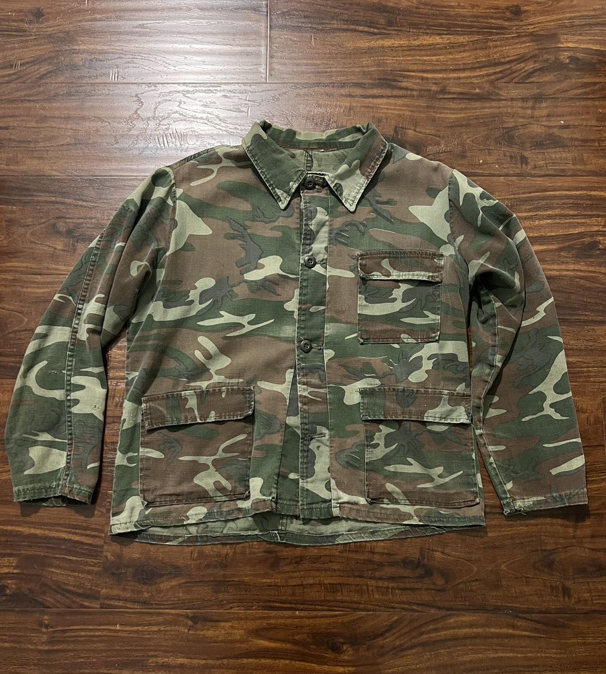 Military × Unsound Rags × Vintage Vintage Boxy Camo Military Jacket ...