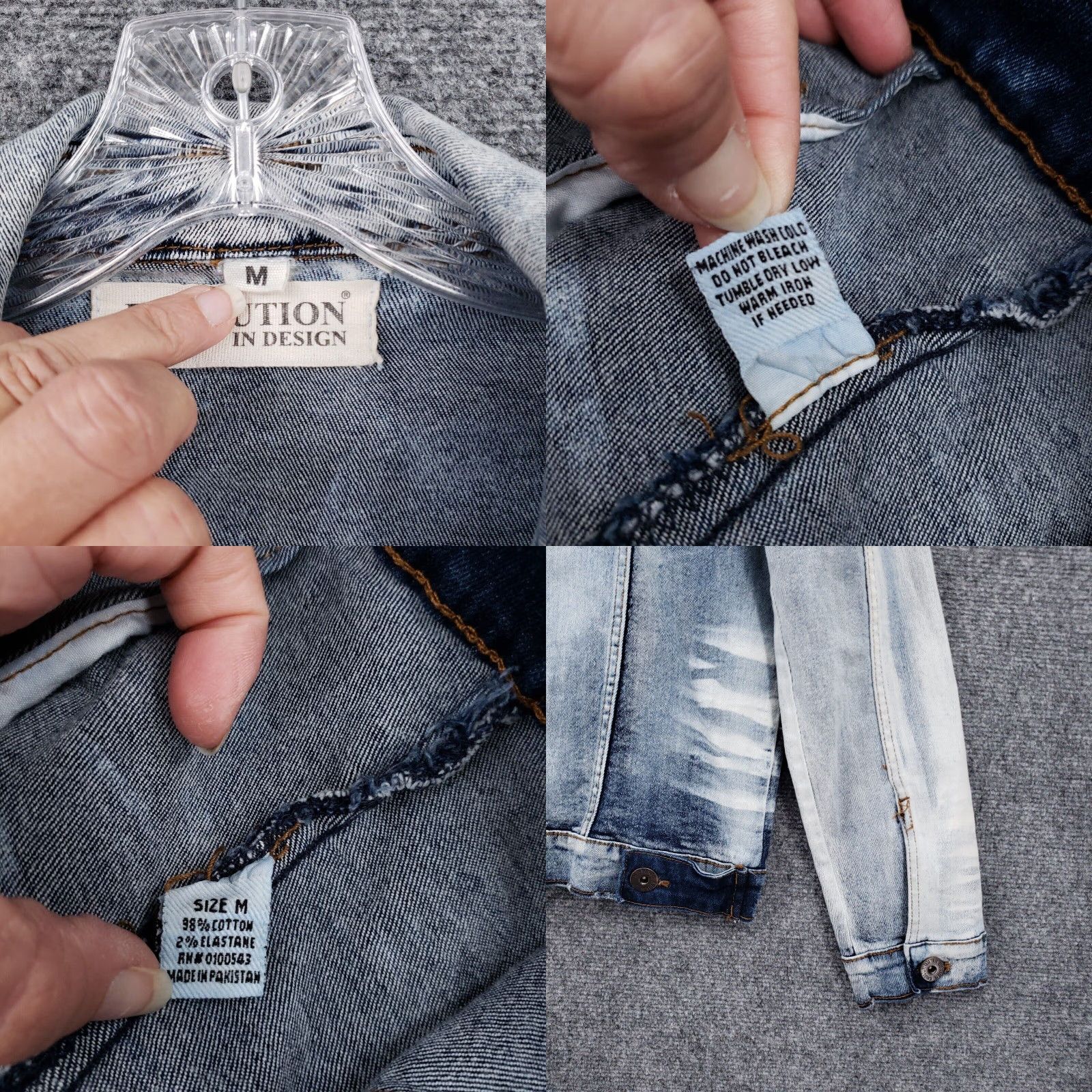 Vintage Mens Denim Jacket Medium Blue Evolution In Design | Grailed