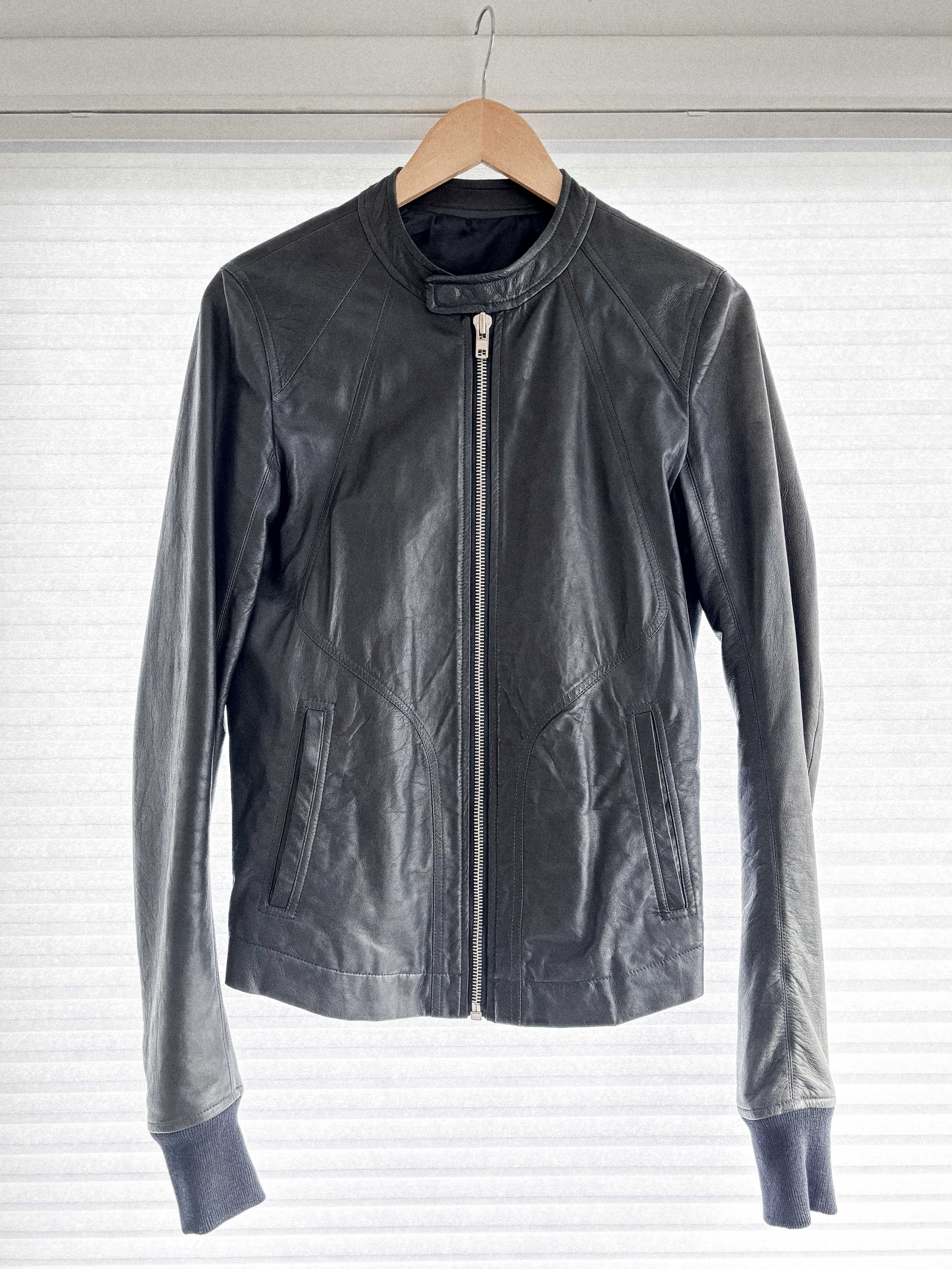 Rick Owens Intarsia Lambskin Biker Motorcycle Jacket | Grailed