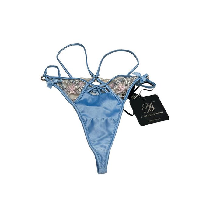 Other Honey Birdette Black Collection "Evangeline" Baby Blue Thong ...