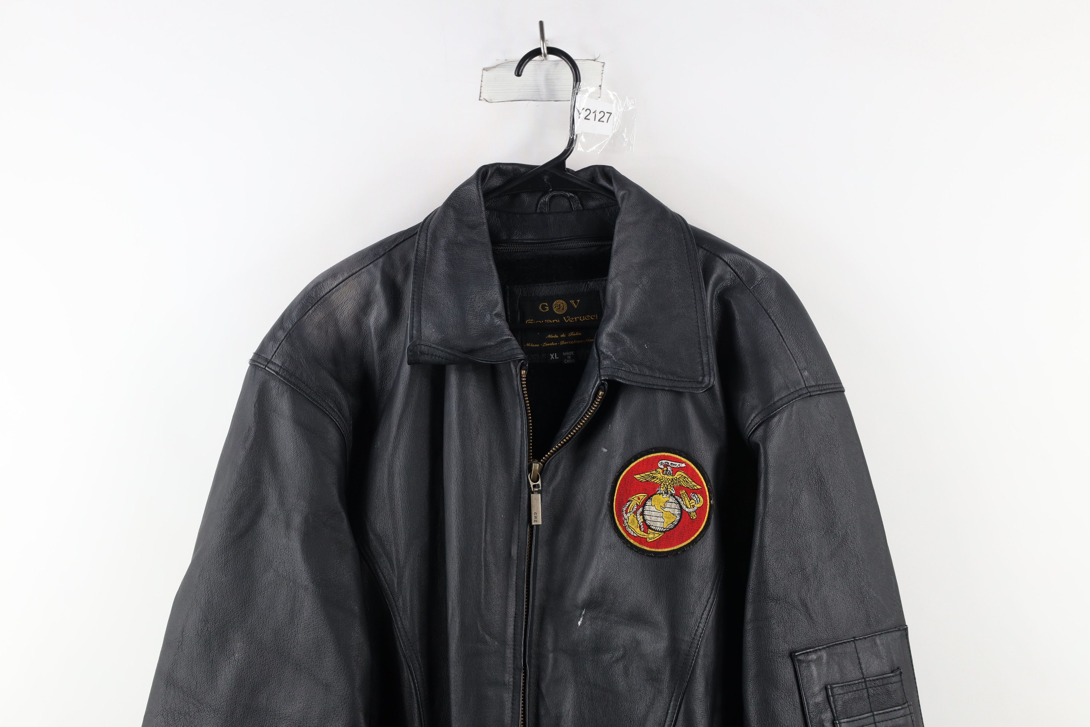 Vintage Vintage 90s United State Marines Corps USMC Leather Jacket ...