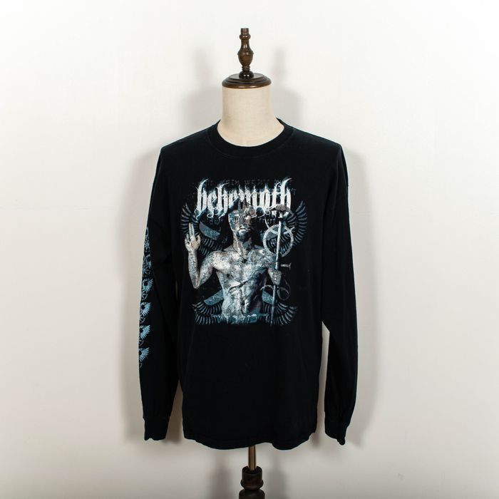 Vintage Behemoth Double Sided Print Black Long Sleeve Shirt | Grailed