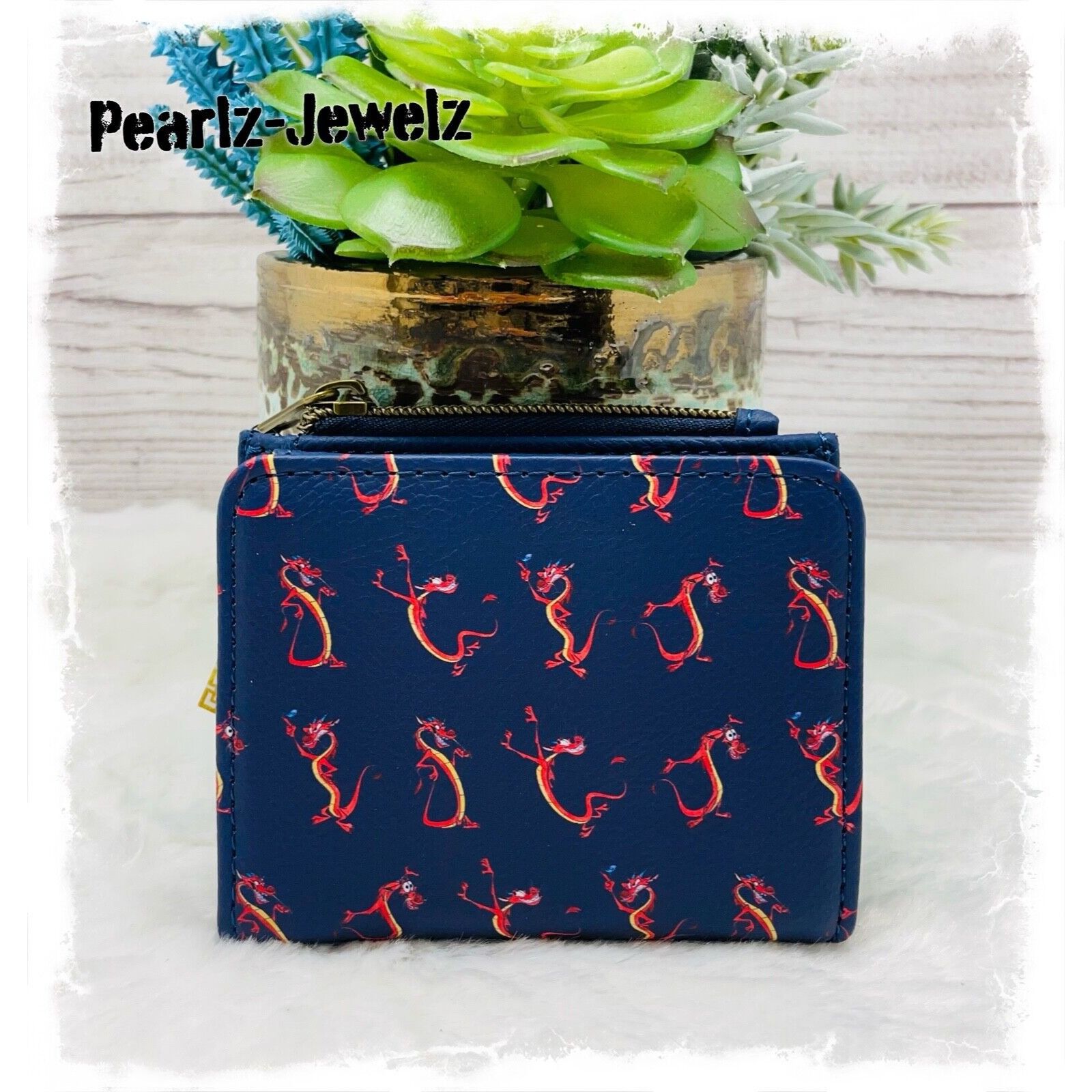 Disney Loungefly Disney Princess Mulan Dragon Mushu Allover Blue Bi ...