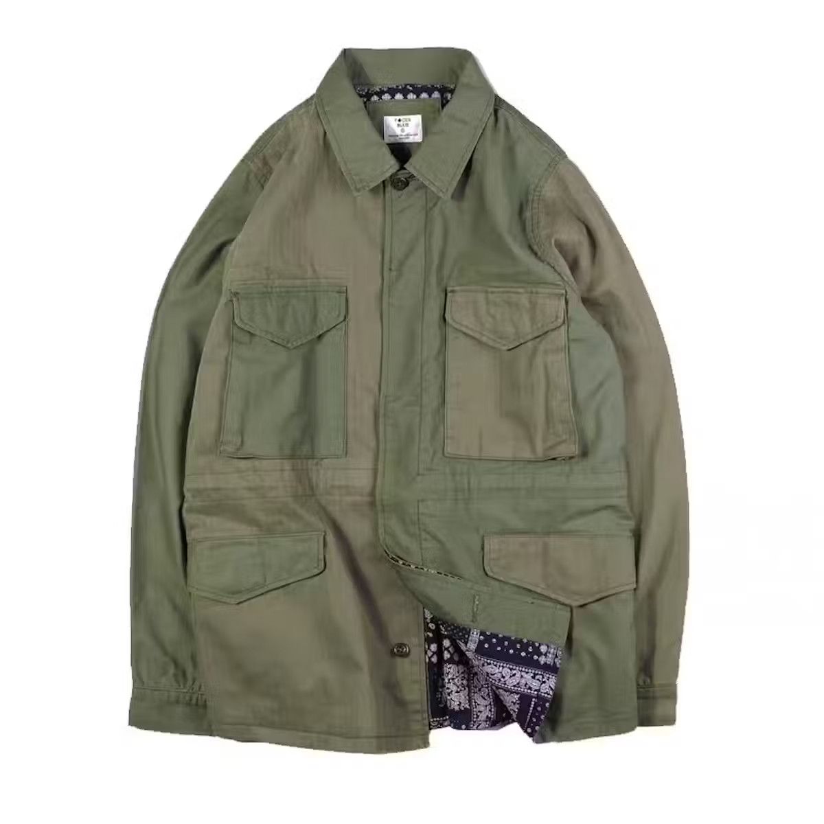 Custom 2019A/W Simple Blue Japan M-43 Olive Military Jacket | Grailed
