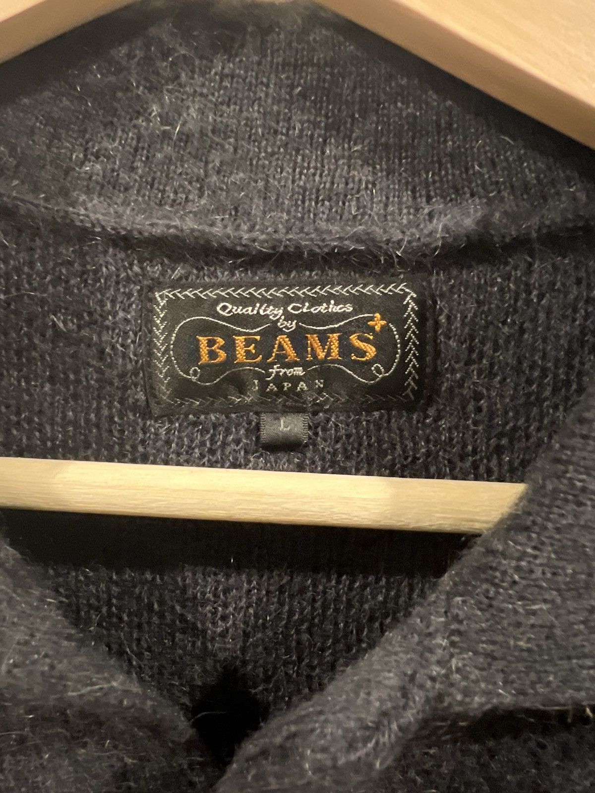 Beams Plus Beams Mohair Knit Polo Jumper Graduation Stripe 9G Sweater ...