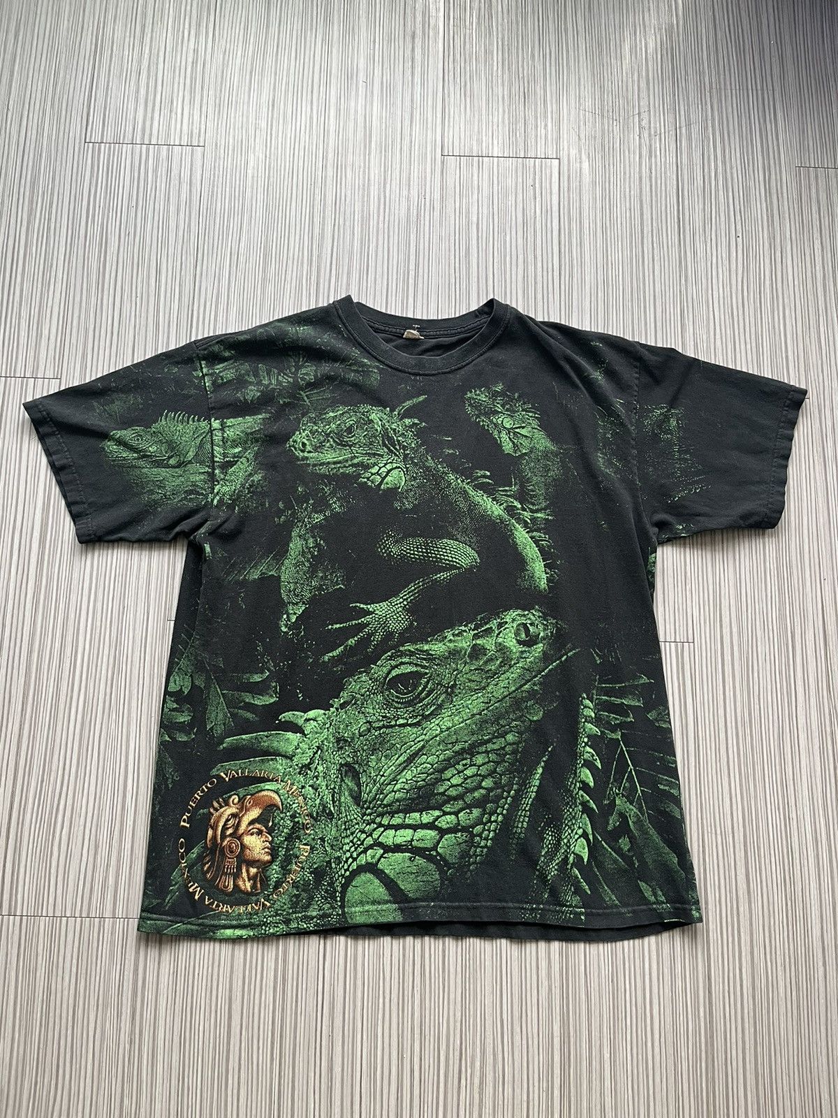 Nike Vintage lizard all over print shirt | Grailed