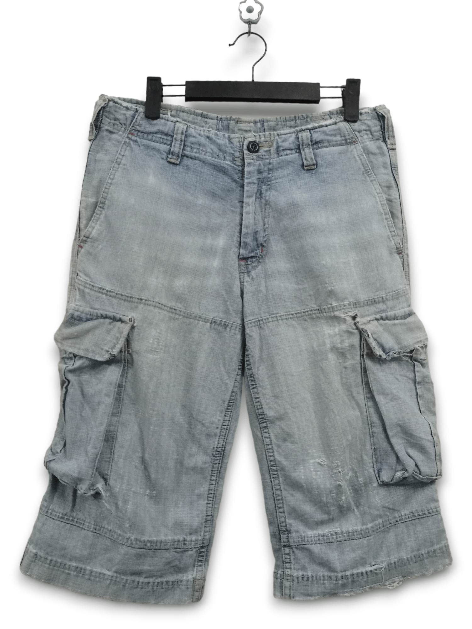 Twenty Vintage TWENTY Baggy Distressed Cargo Jeans Shorts Jorts | Grailed