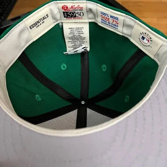 New Era Fear Of God 7 3/8 Hat Fitted Cap FOG Boston Celtics | Grailed