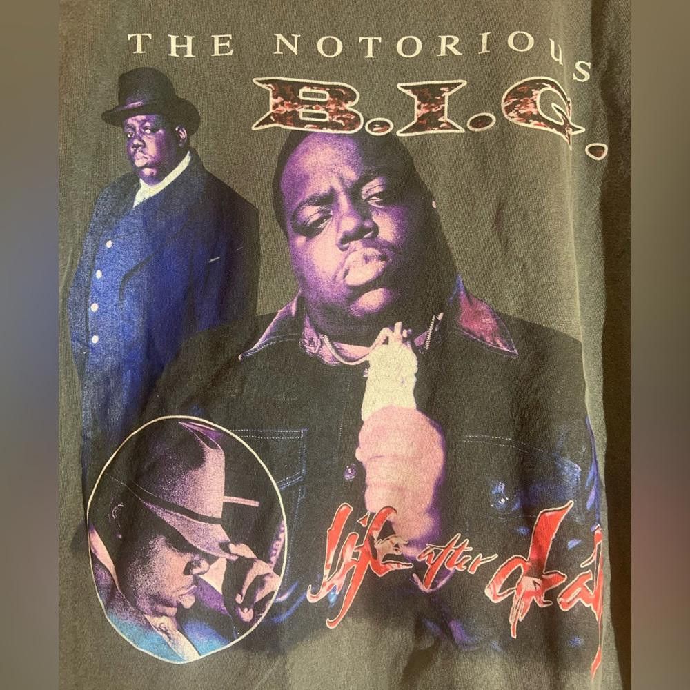 Designer The Notorious B.I.G. large gray graphic vintage T-shirt | Grailed
