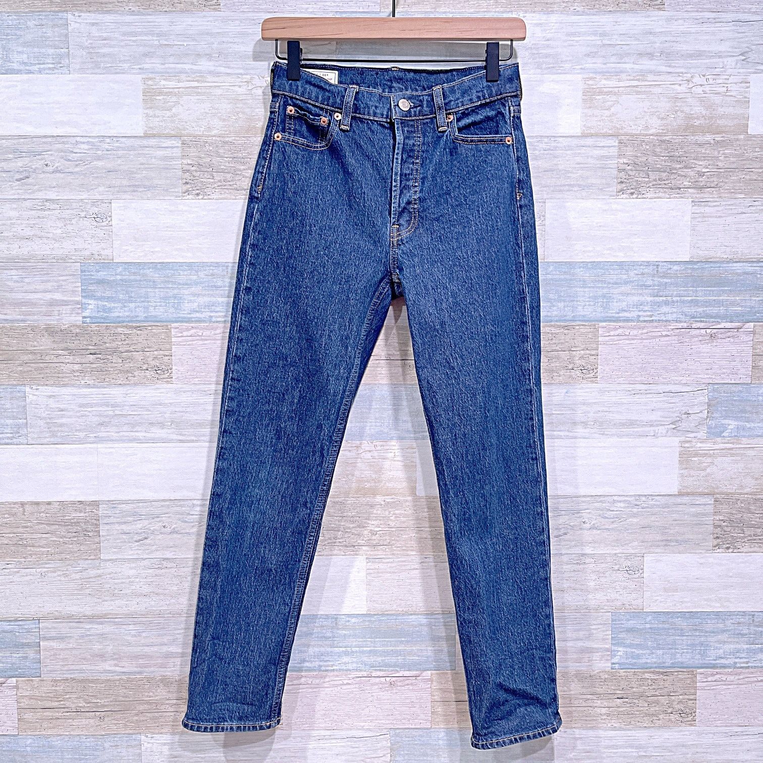 Gap GAP High Rise Cheeky Straight Jean Dark Indigo Button Fly 24 | Grailed