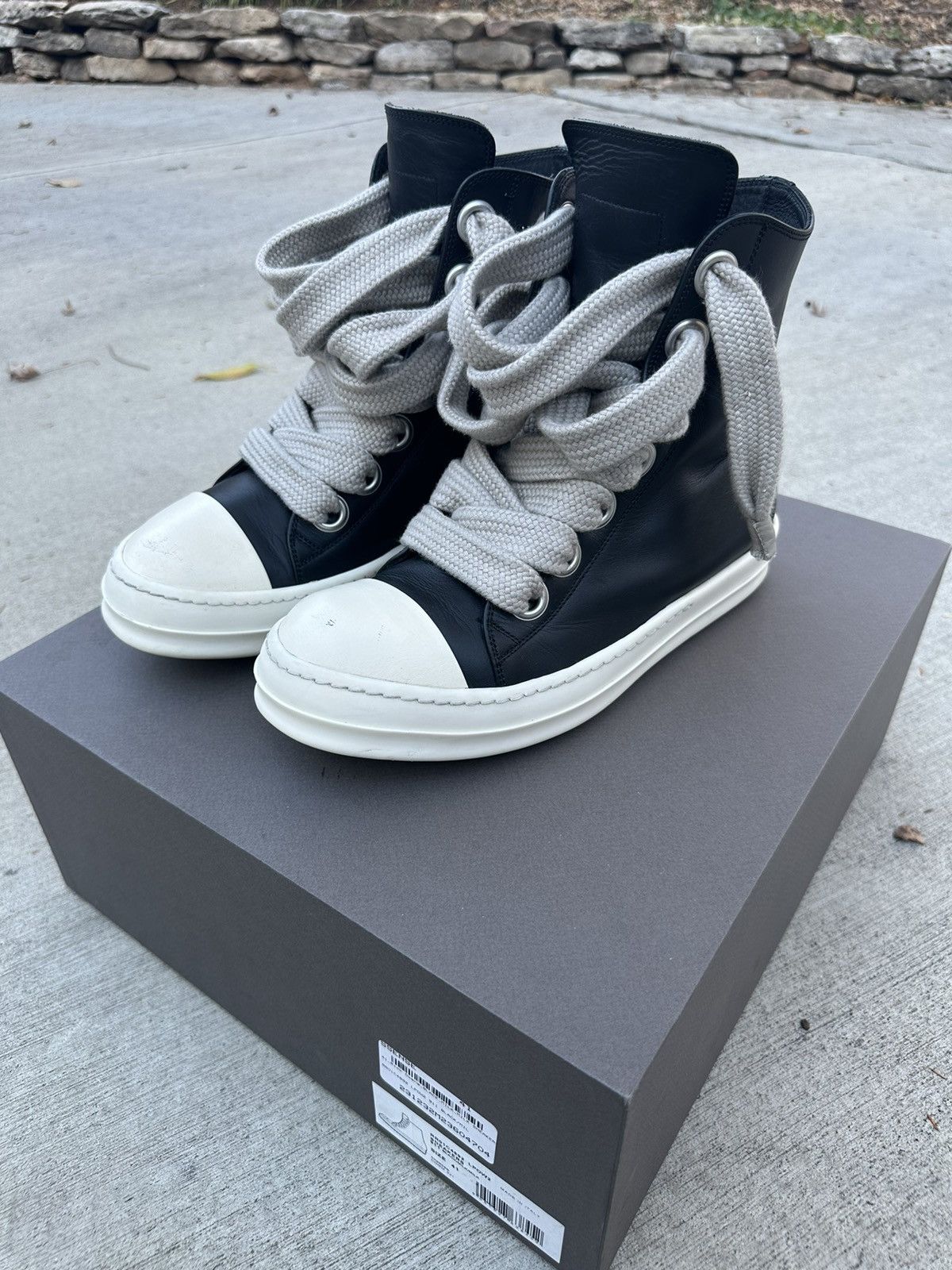 Rick Owens Main Line Rick Owen Jumbo Lace Ramones High Top | Grailed