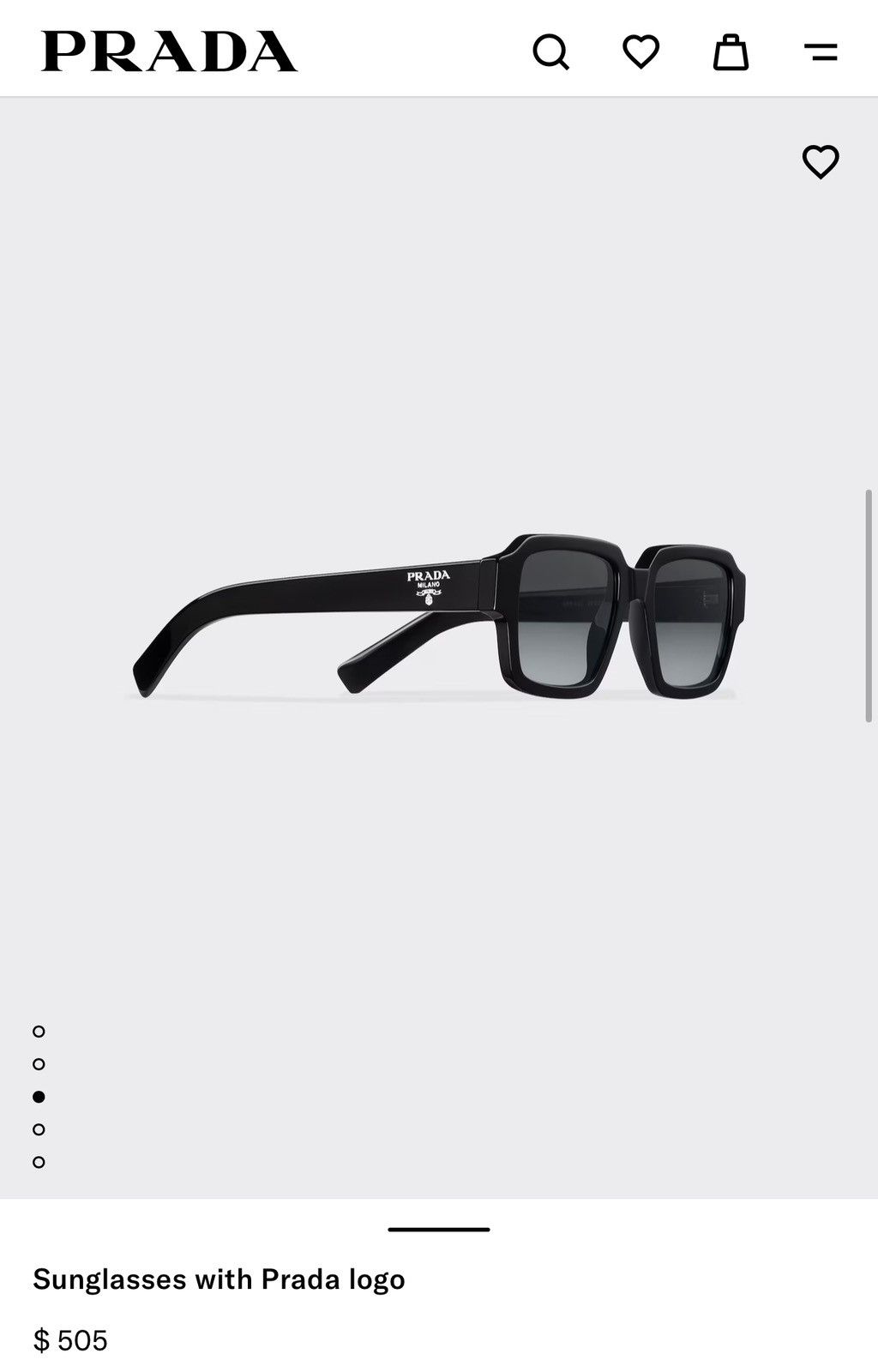 Prada × Raf Simons × Vintage *NEW*PRADA 2024 Logo Square Sunglasses ...