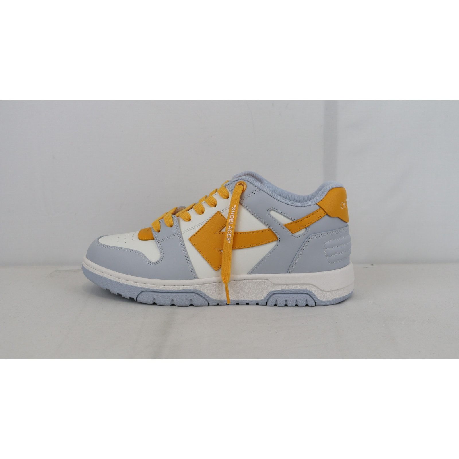 Off-White Out of Office Calf Leather Sneakers in Light Blue/Orange ...