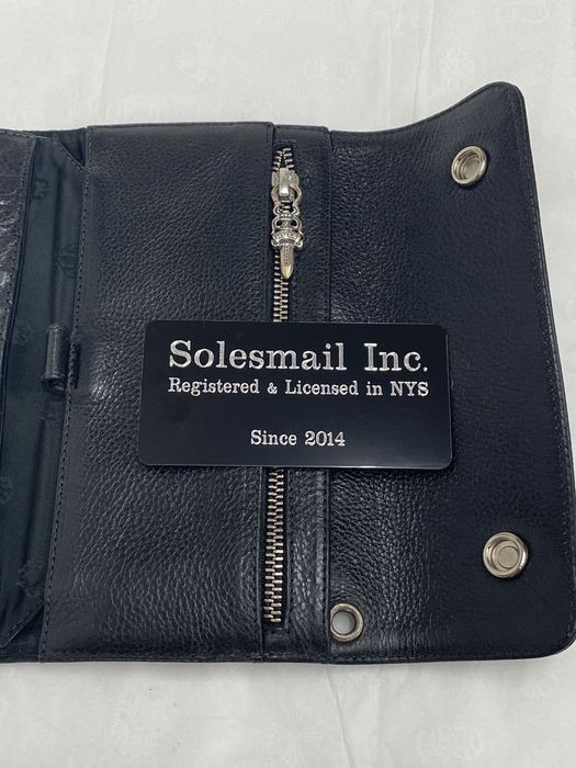 Chrome Hearts Chrome Hearts Wave Tri Fold Leather Wallet | Grailed