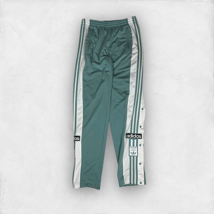 Adidas Adidas Men Green 3-Stripes Elastic Waist Snap Pant Medium | Grailed