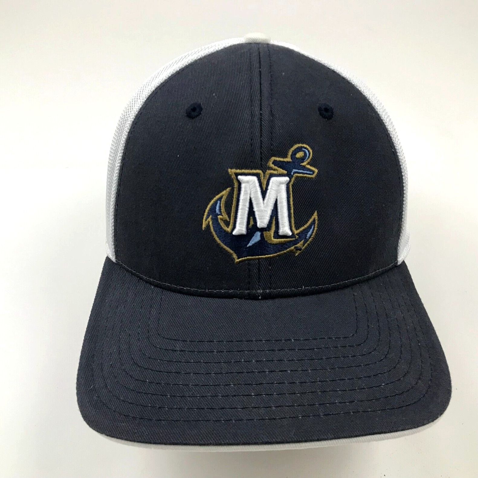 Vintage Marine Corps University Hat Cap Flex Fit Blue Adjustable United ...