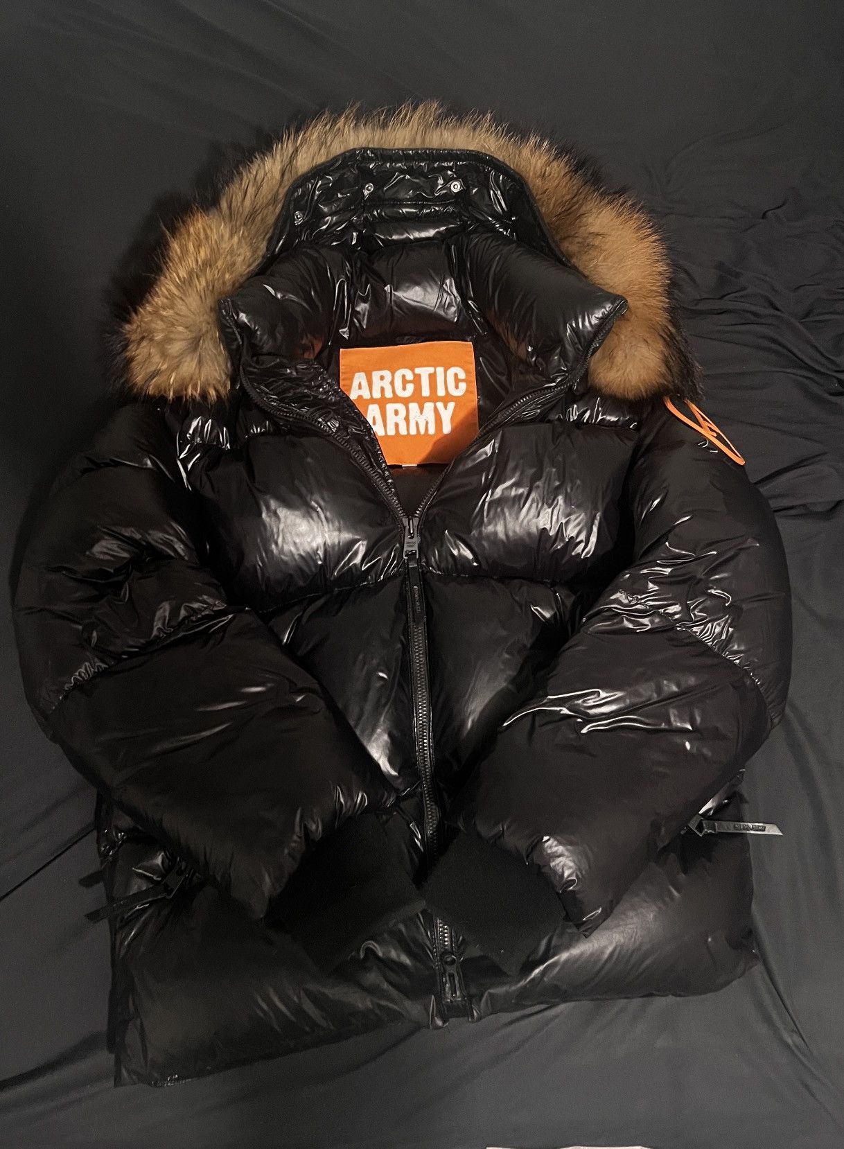 Arctic Army Artic Army - Puffer Bomber Jacket (OVERSIZED REAL FUR ...