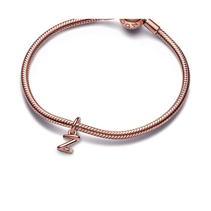 pandora PANDORA Letter z Script Alphabet Dangle Charm In Rose Gold ...