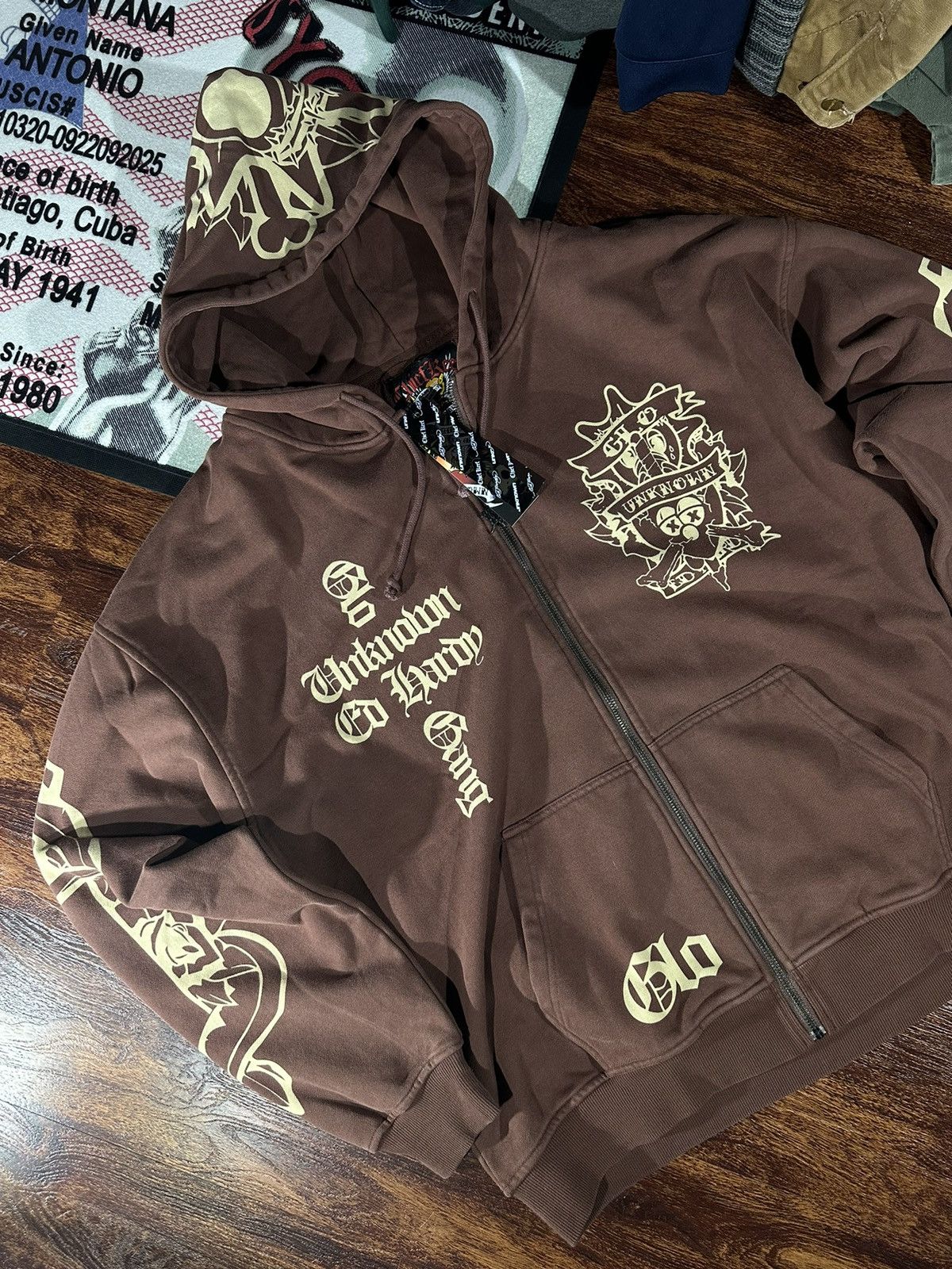 Ed Hardy × Glo Gang × Unknown London Glo Dagger zip Hoodie | Grailed