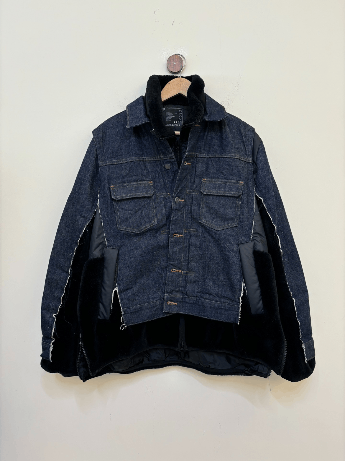 A.P.C. × Sacai Sz 4 APC x Sacai Denim Patches Jacket | Grailed