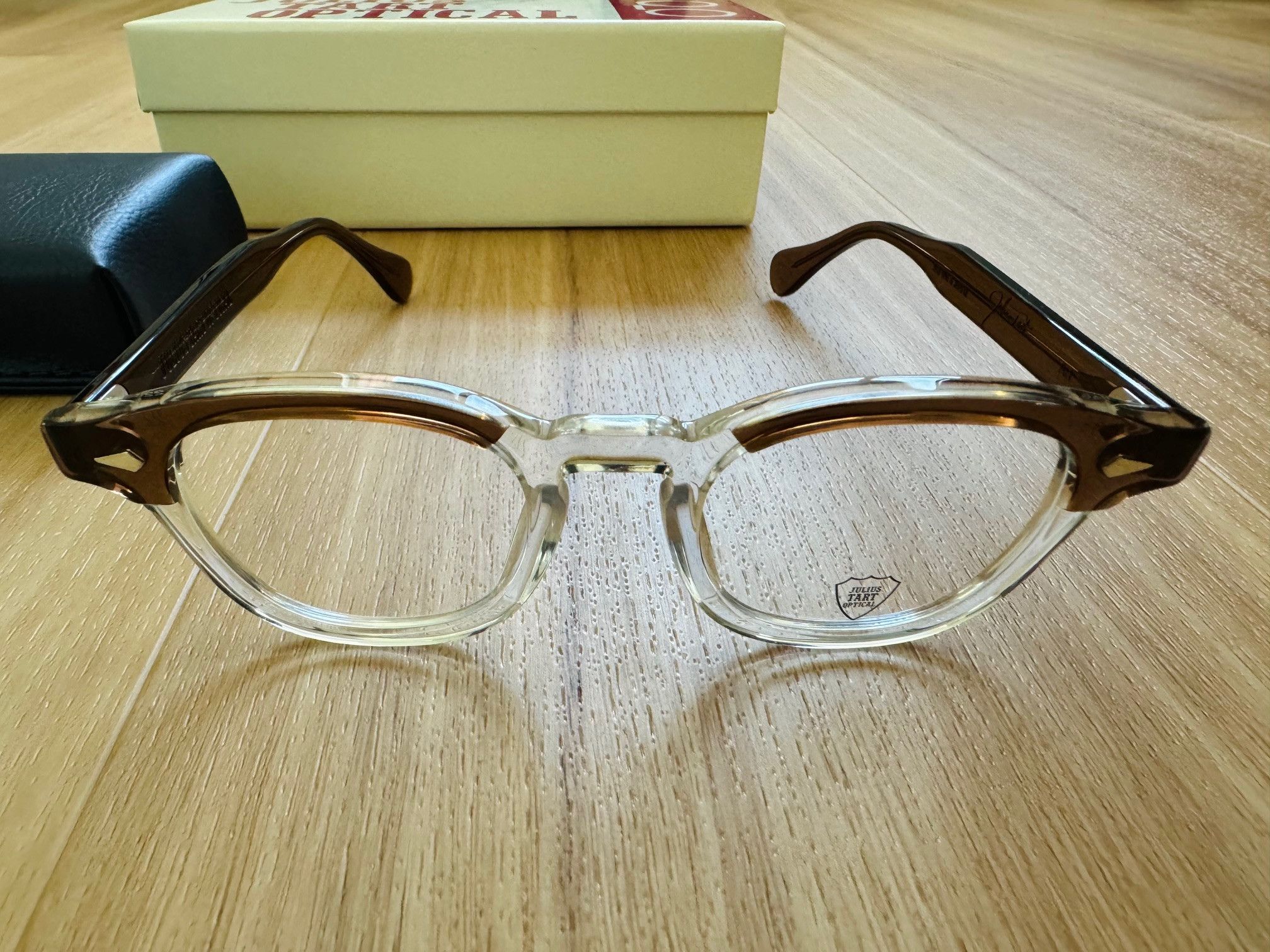 Moscot Julius Tart AR Transparent Brown - 46 | Grailed