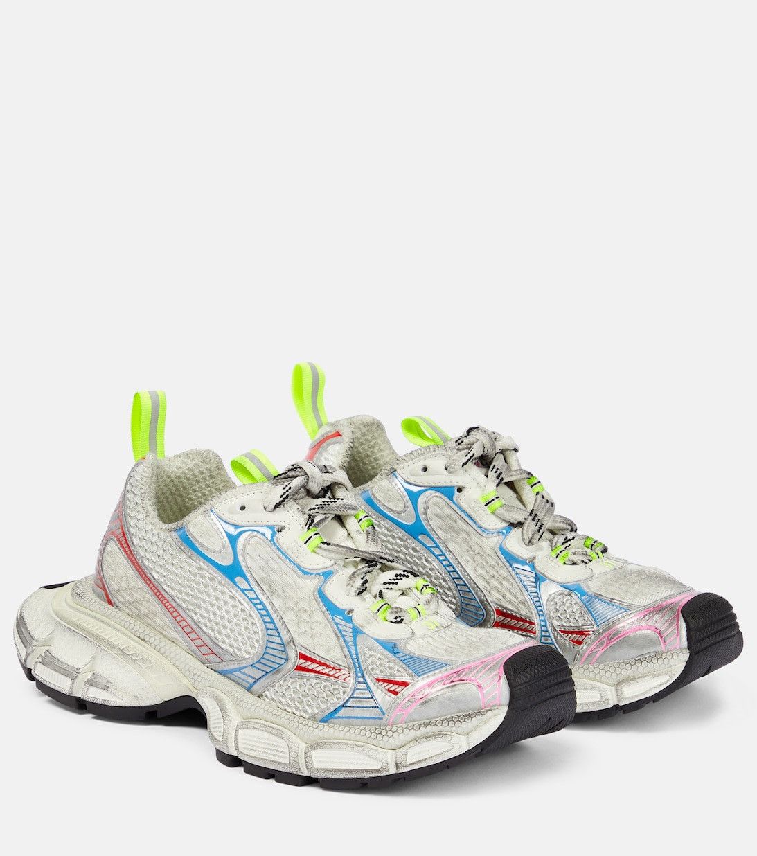 Balenciaga White / Multi-Color Balenciaga 3XL Distressed | Grailed