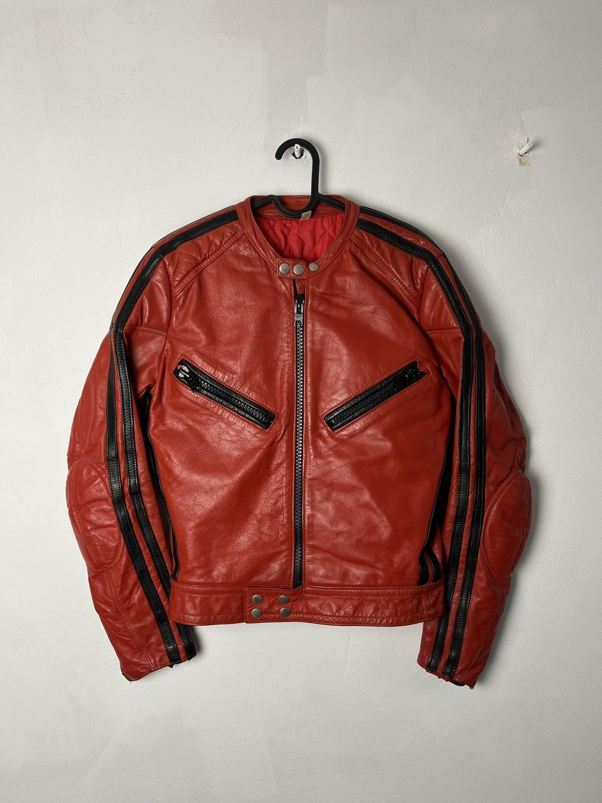 Leather Jacket × Racing × Vintage Gran Prix Speed Team Racing Leather ...