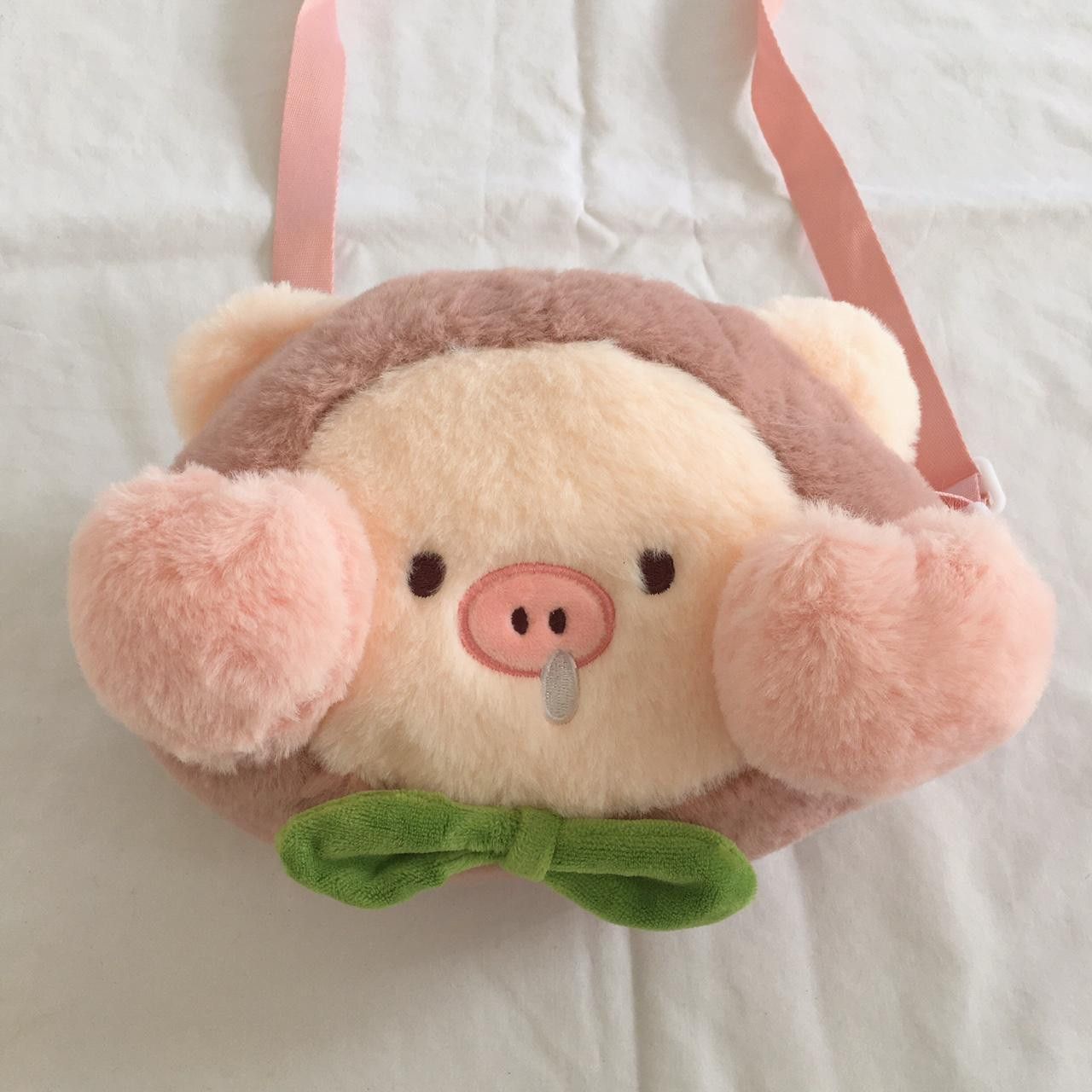 Vintage Cute plush peachy piggy side bag | Grailed