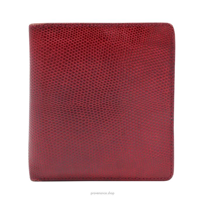Louis Vuitton 🔴 Louis Vuitton Tall Bifold Wallet - Rubis Lizard Leather ...
