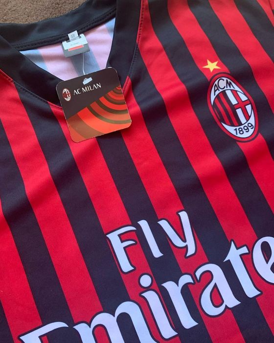 Vintage AC Milan home kit stripe Jersey Emirates Fly Better bloke | Grailed