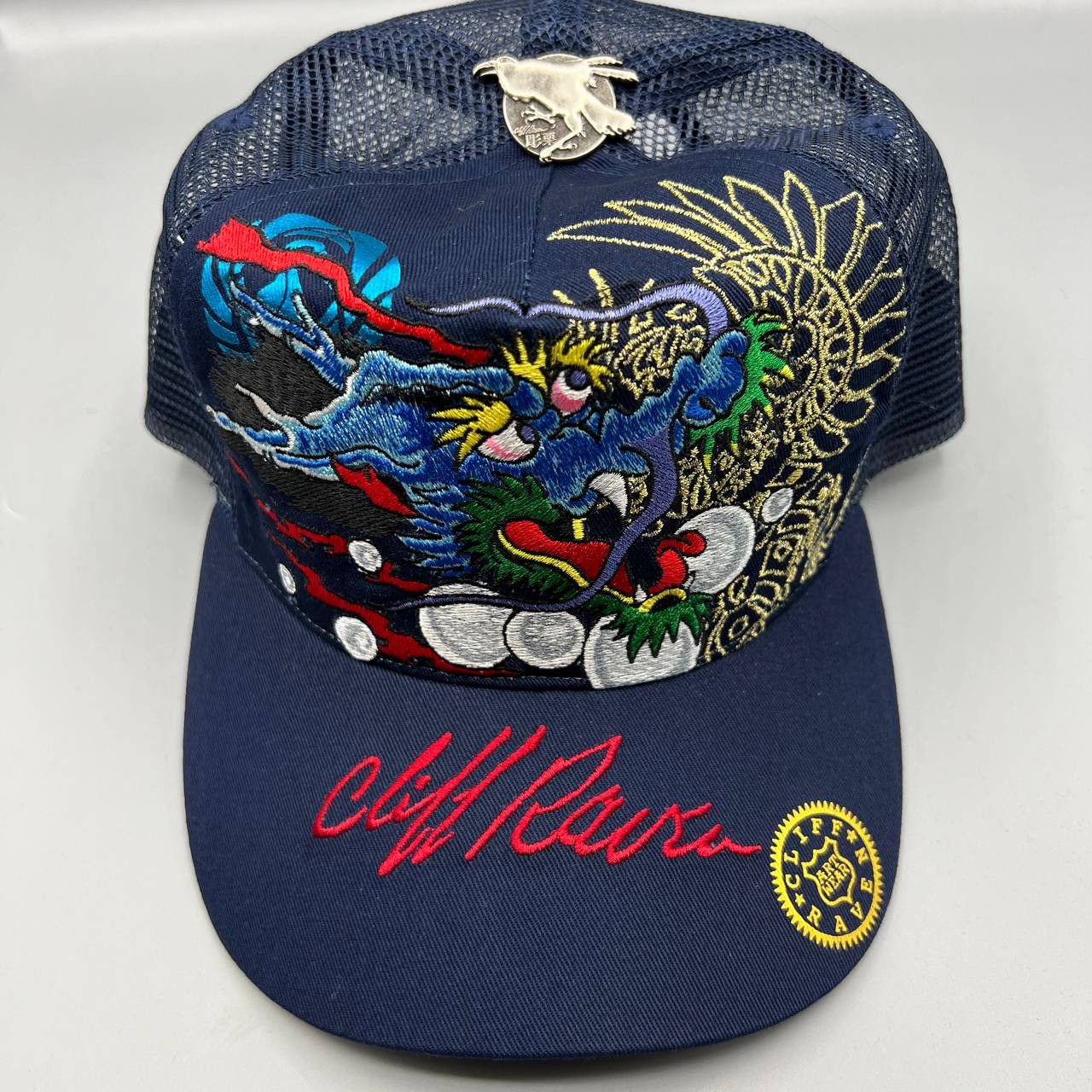Ed Hardy Vintage Cliff Raven Hat Japanese tattoo Snap back Trucker ...