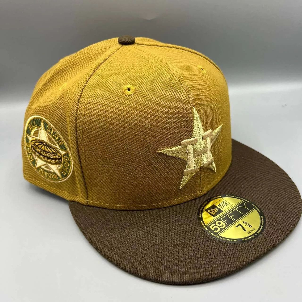 New Era Houston Astros Hat Men 7 5/8 59Fifty New Era MLB Fitted Cap ...