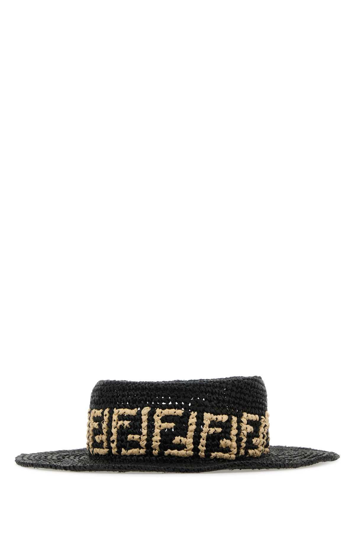 Fendi Black Raffia Hat | Grailed