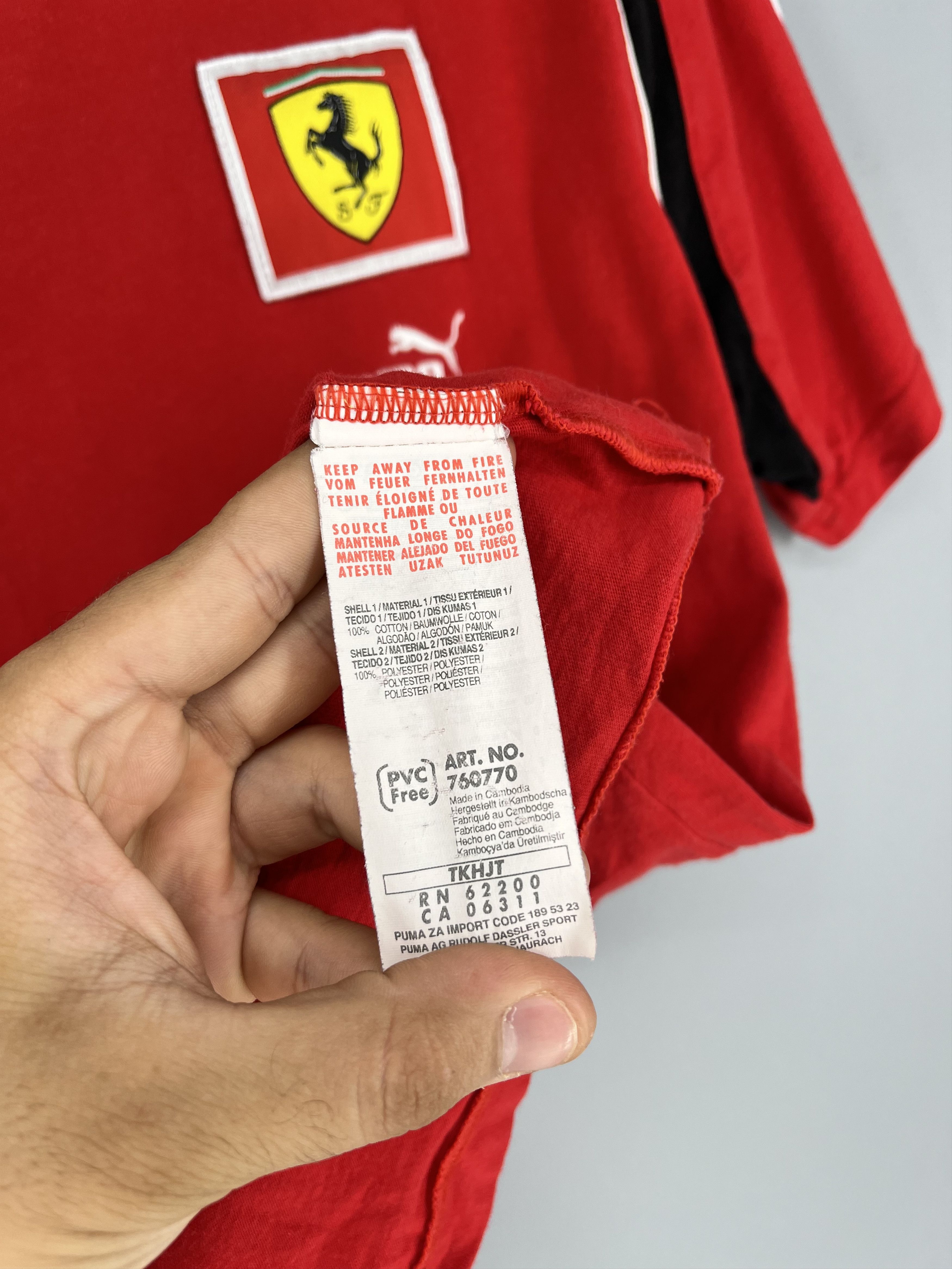 Vintage Puma Ferrari Santander Shell Formula 1 size young | Grailed