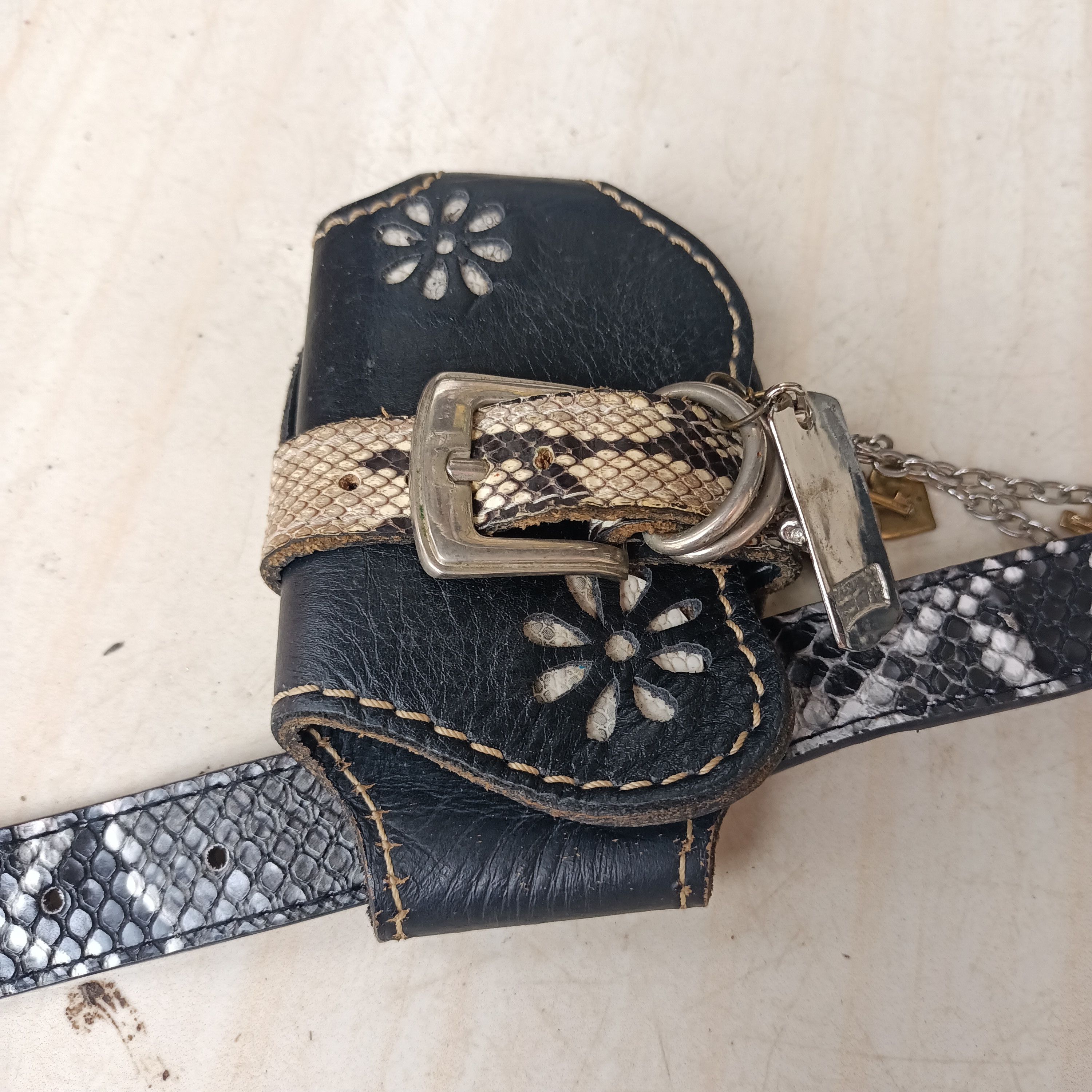 20471120 × If Six Was Nine × KMRii snake skin belt with holster chain ...