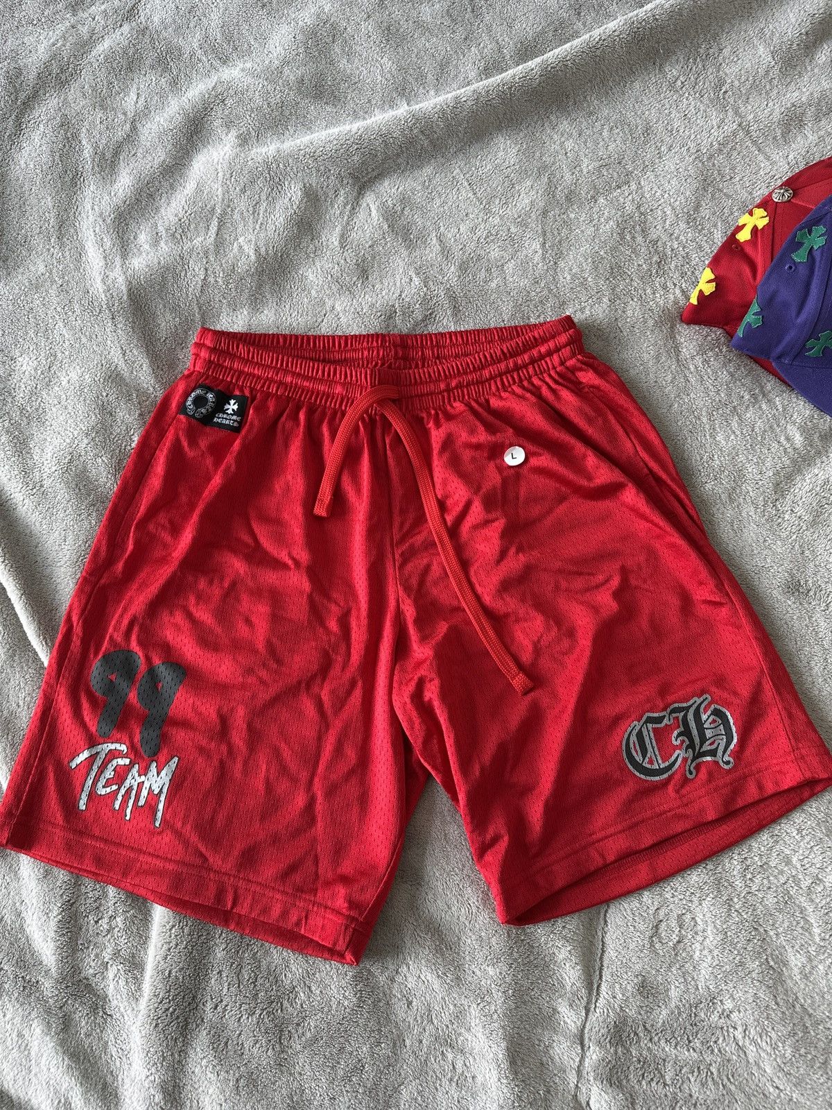 Chrome Hearts × Matty Boy Chrome Hearts Matty Boy Red Mesh Shorts | Grailed