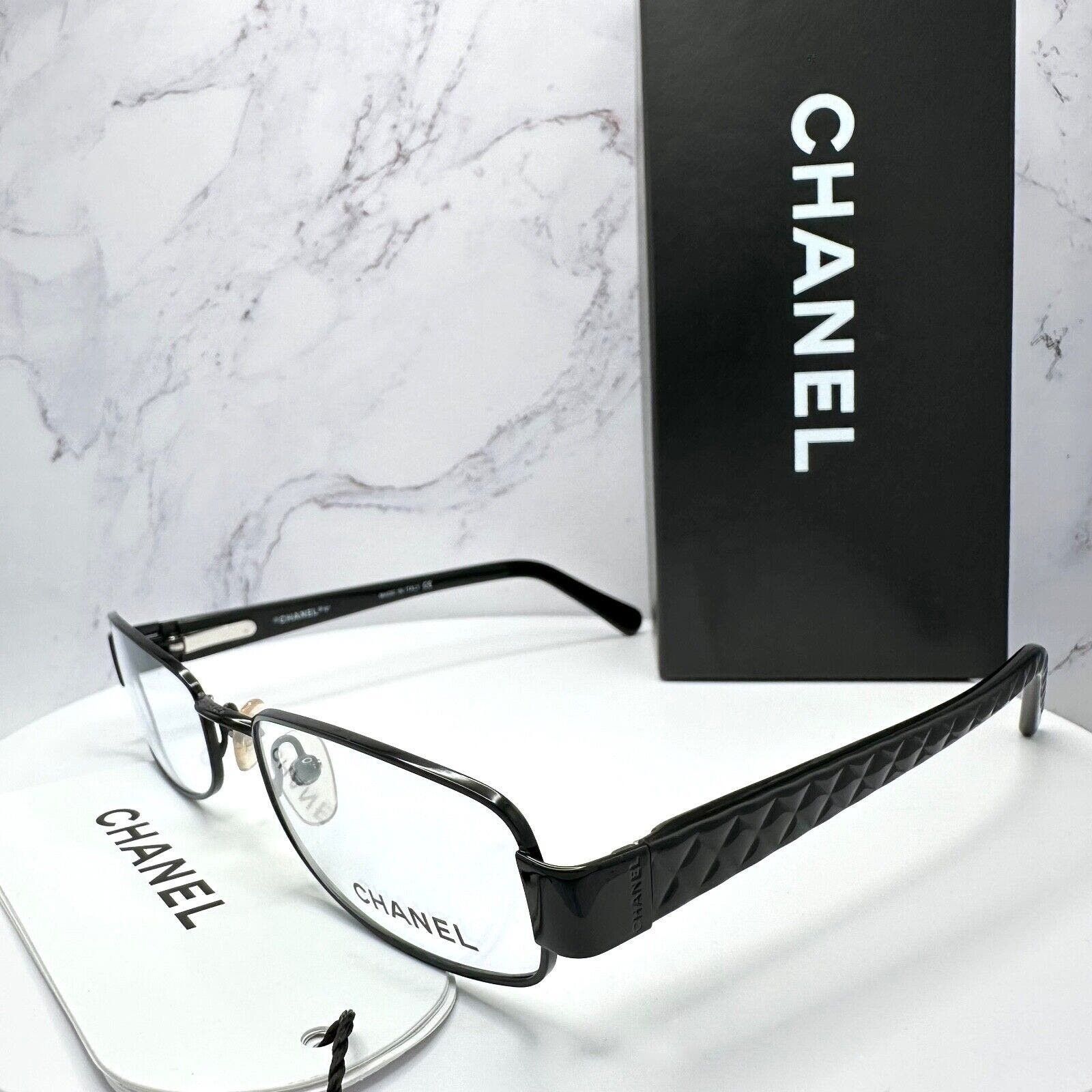 Chanel CHANEL Glasses Frames Black Metal Quilted Engraved Logo | Grailed