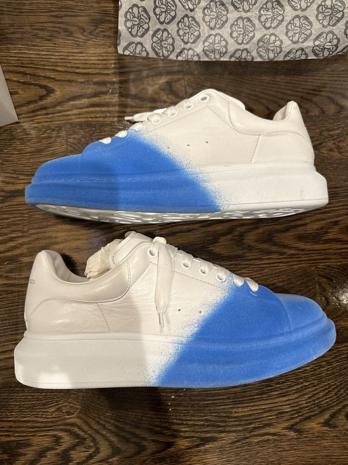 Alexander McQueen Alexander McQueen Spray Paint Covered Nappa Sneaker ...