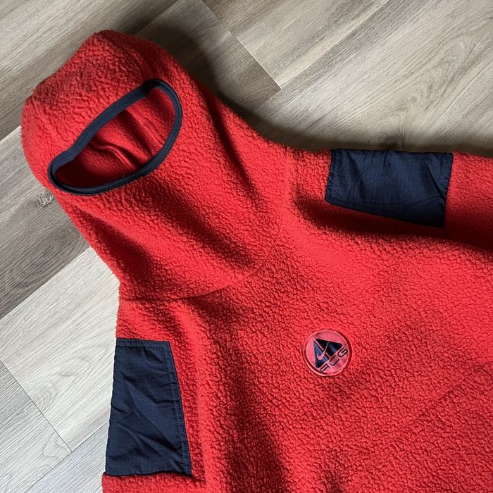 Vintage Vintage Nike ACG Ninja Fleece Jacket Hooded Outdoor 90s XL ...