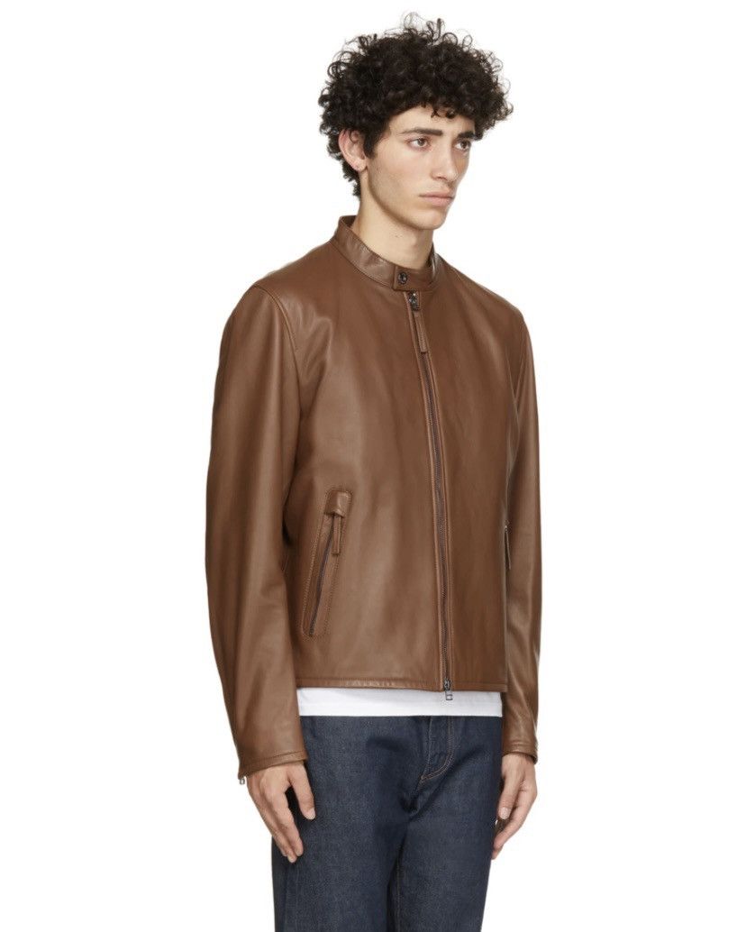 Hugo Boss Brown leather Jacket | Grailed