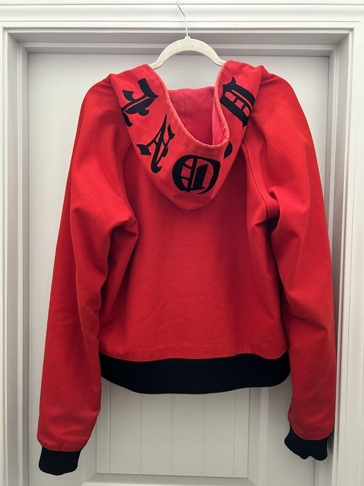 Vlone Vlone Red ‘OLD ENGLISH’ Jacket | Grailed