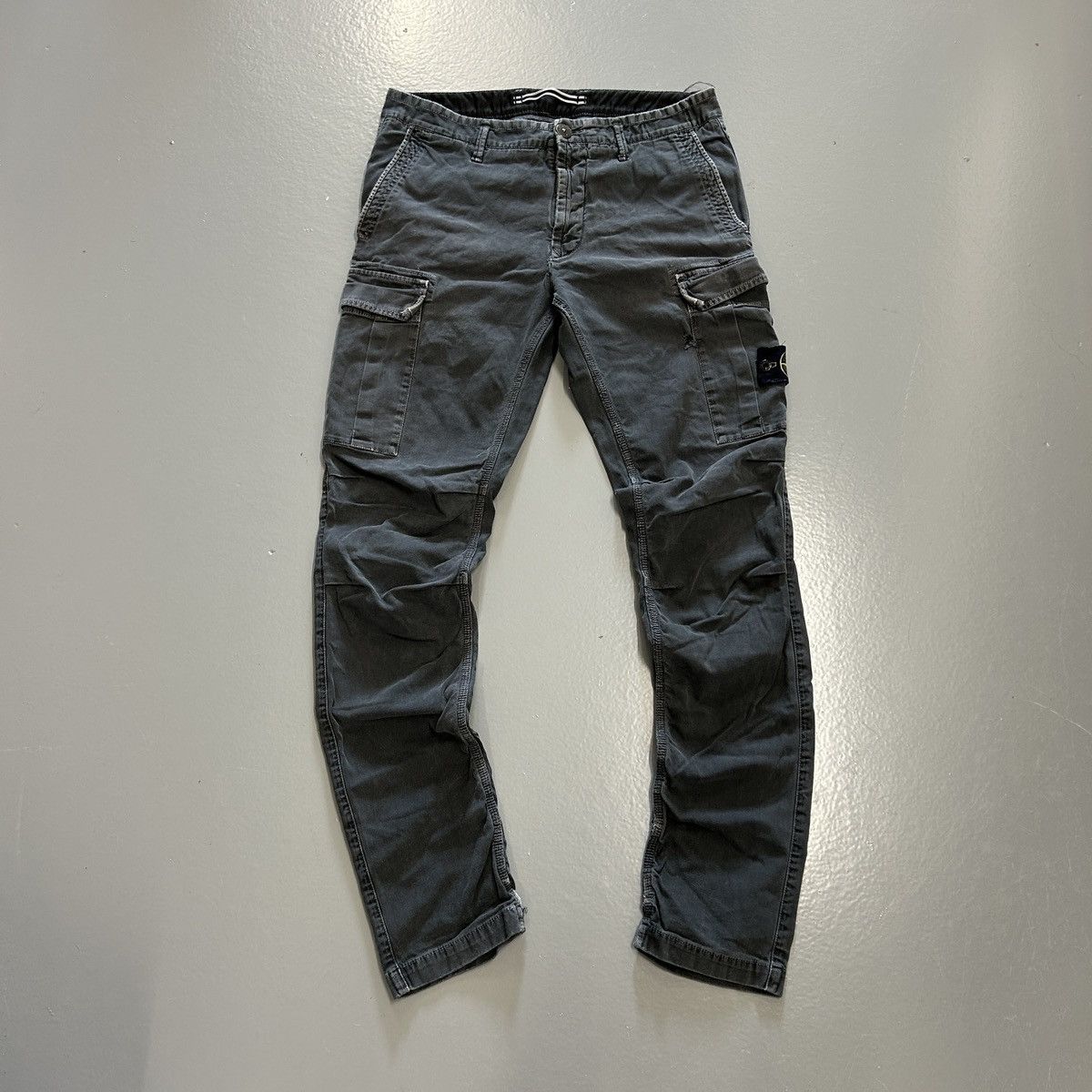 Vintage Crazy stone island faded black cargo pants type SL | Grailed
