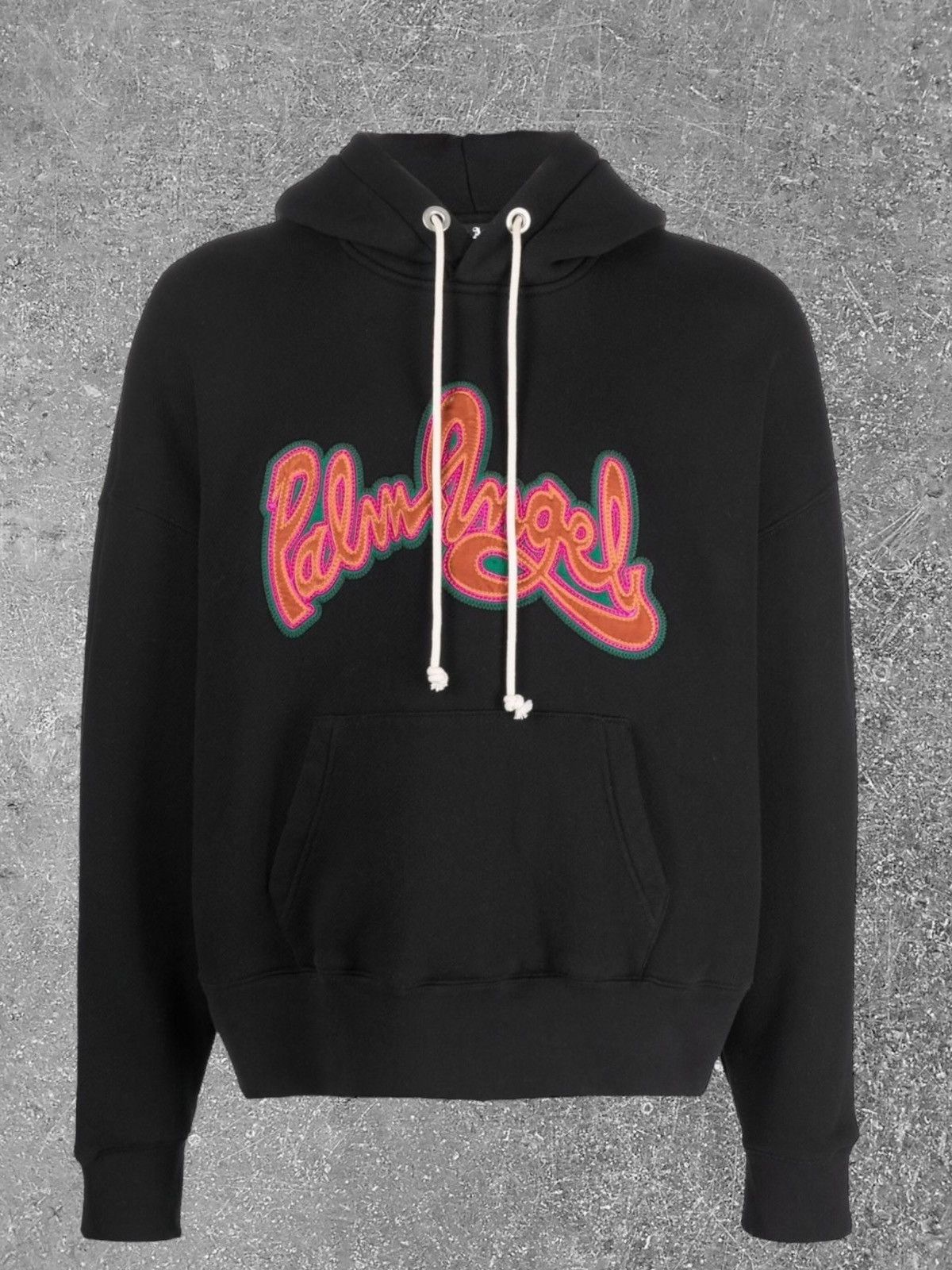 Palm Angels Script Logo Popover Hoodie | Grailed